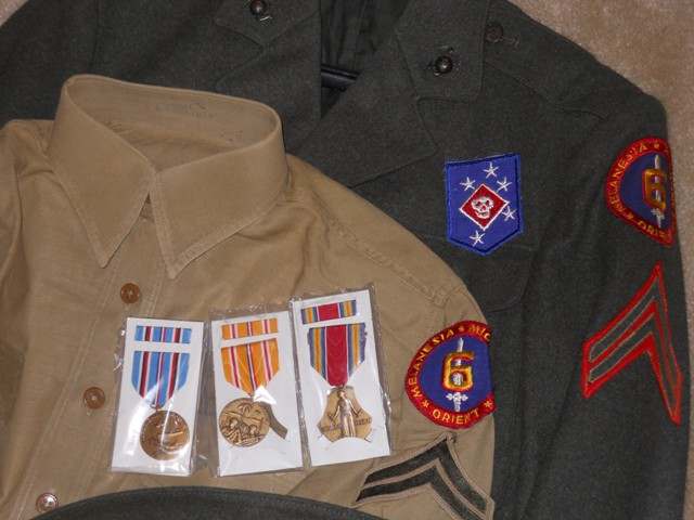 6th Marine Division uniform grouping; Raider patch - UNIFORMS - U.S ...