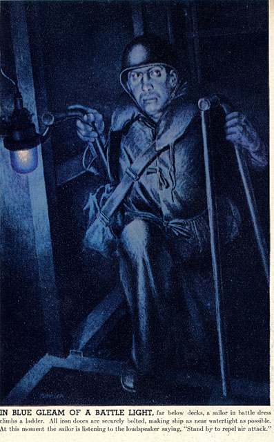 Tom Lea Paintings of USS Hornet Life Aug2, 1943 - EPHEMERA, PHOTOGRAPHS ...