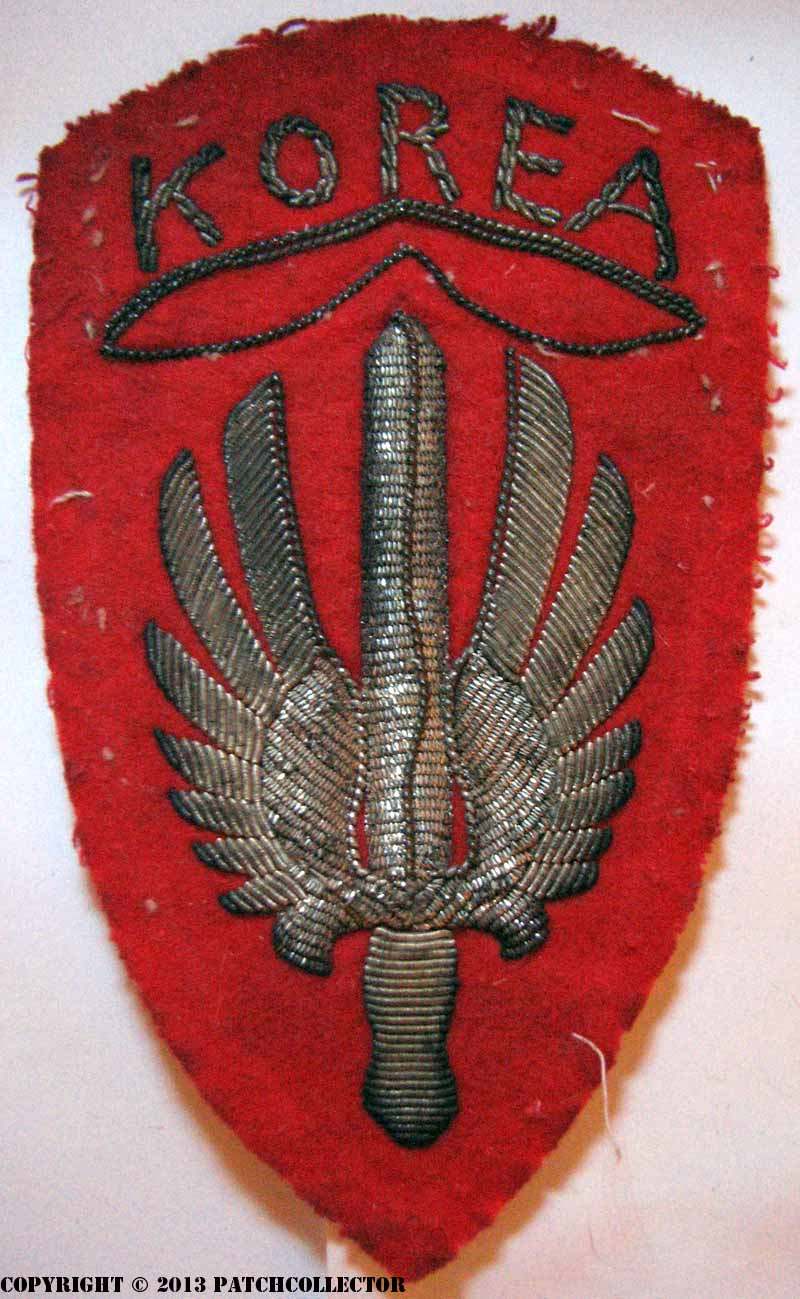 A theatre made bullion SCARWAF Korea patch - ARMY AND USAAF - U.S ...