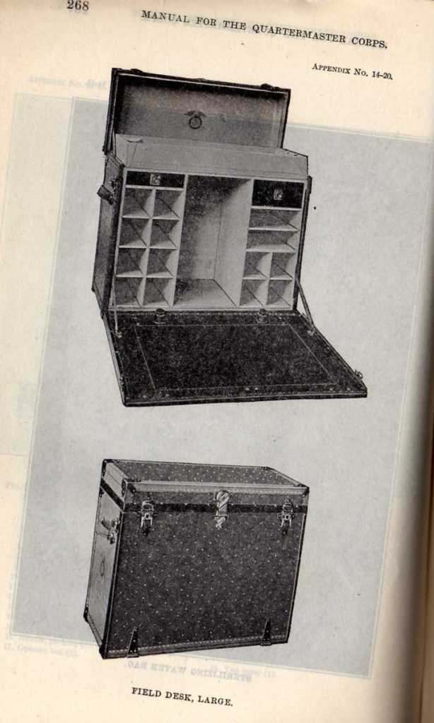 1918 contract field desk. - FIELD & PERSONAL GEAR SECTION - U.S ...