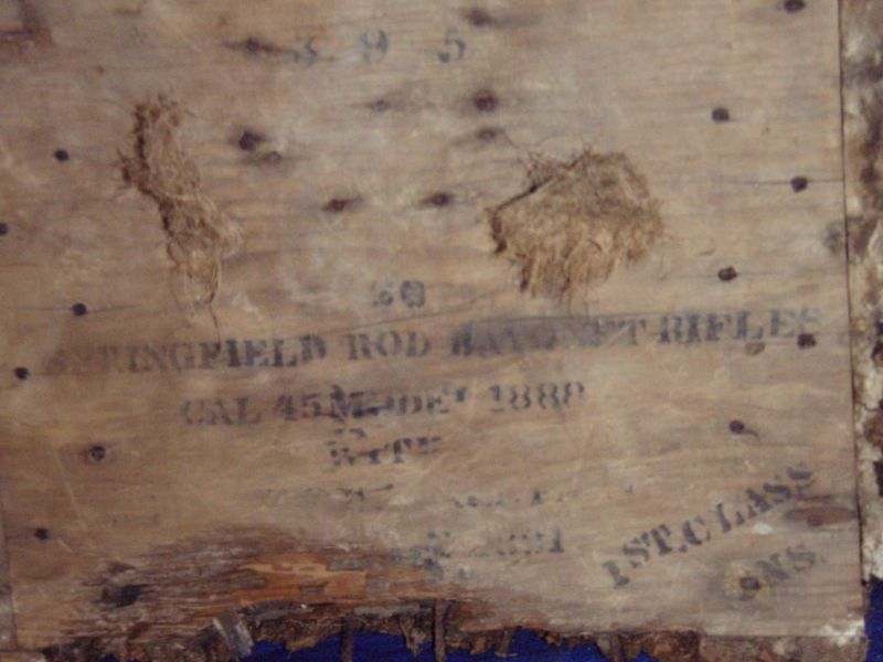 Original Model 1888 Springfield Rod Bayonet Rifle Shipping Crate ...