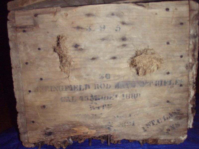 Original Model 1888 Springfield Rod Bayonet Rifle Shipping Crate ...