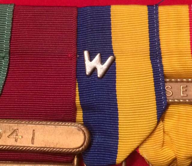 US Navy Expeditionary Ribbon Bar with W Letter Affixed Wake Island ...