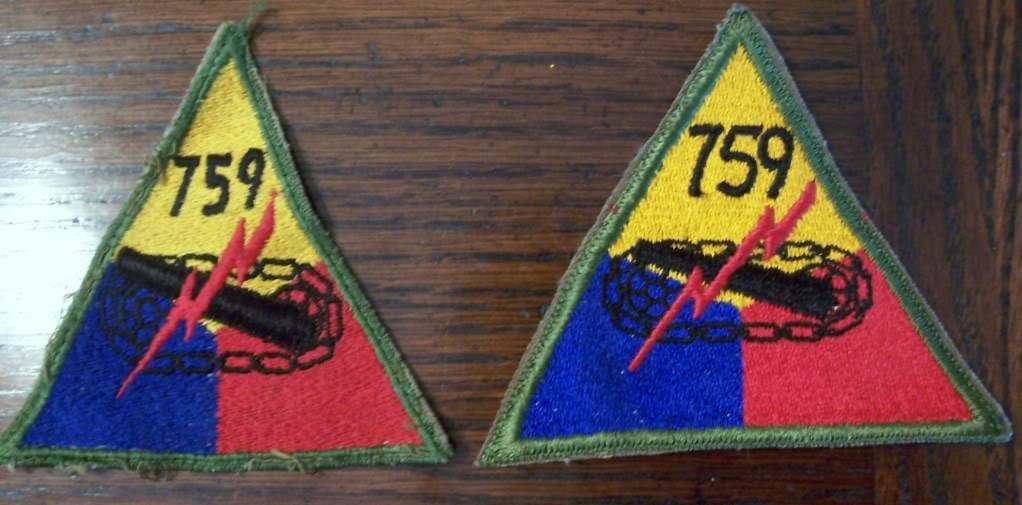 759th Tank Bn Patches - ARMY AND USAAF - U.S. Militaria Forum