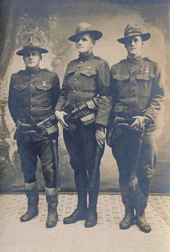 Three Tough WWI Marines - INDIVIDUAL & UNIT PORTRAITS - U.S. Militaria ...