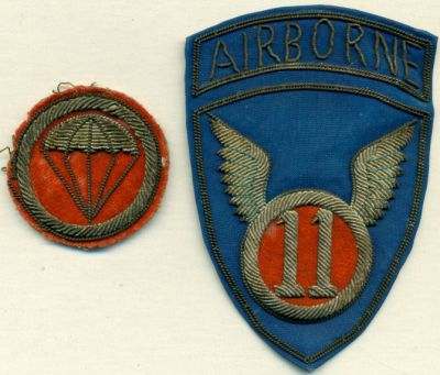 11th Airborne Bullion Patch German or Japanese - ARMY AND USAAF - U.S ...