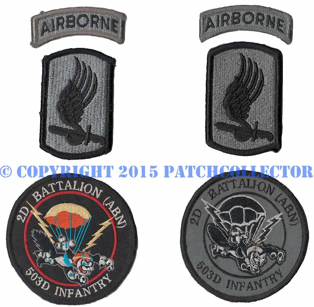 A few 2nd Battalion 503rd Airborne Infantry patches - ARMY AND USAAF ...
