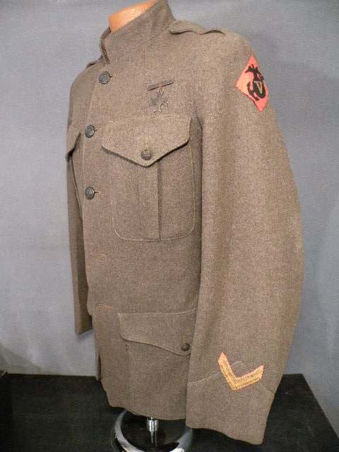 USMC P1912 Winter Service Coat. 5th Brig. HQ, 13th Rgmt - (1917-1919 ...