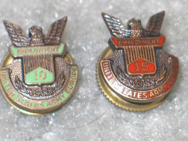 20 Year Service Pins - LAPEL BUTTONS (DISCHARGE & RETIREMENT FOR ...