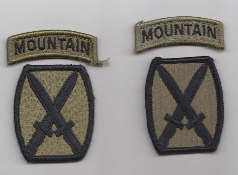 Current 10th Mountain Patches - ARMY AND USAAF - U.S. Militaria Forum