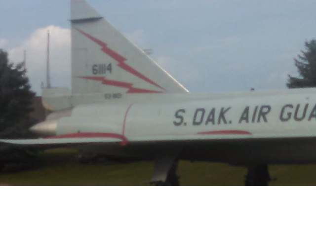 Two aircraft on display - Sioux Falls SD ANG Base A-7 & F-102 ...
