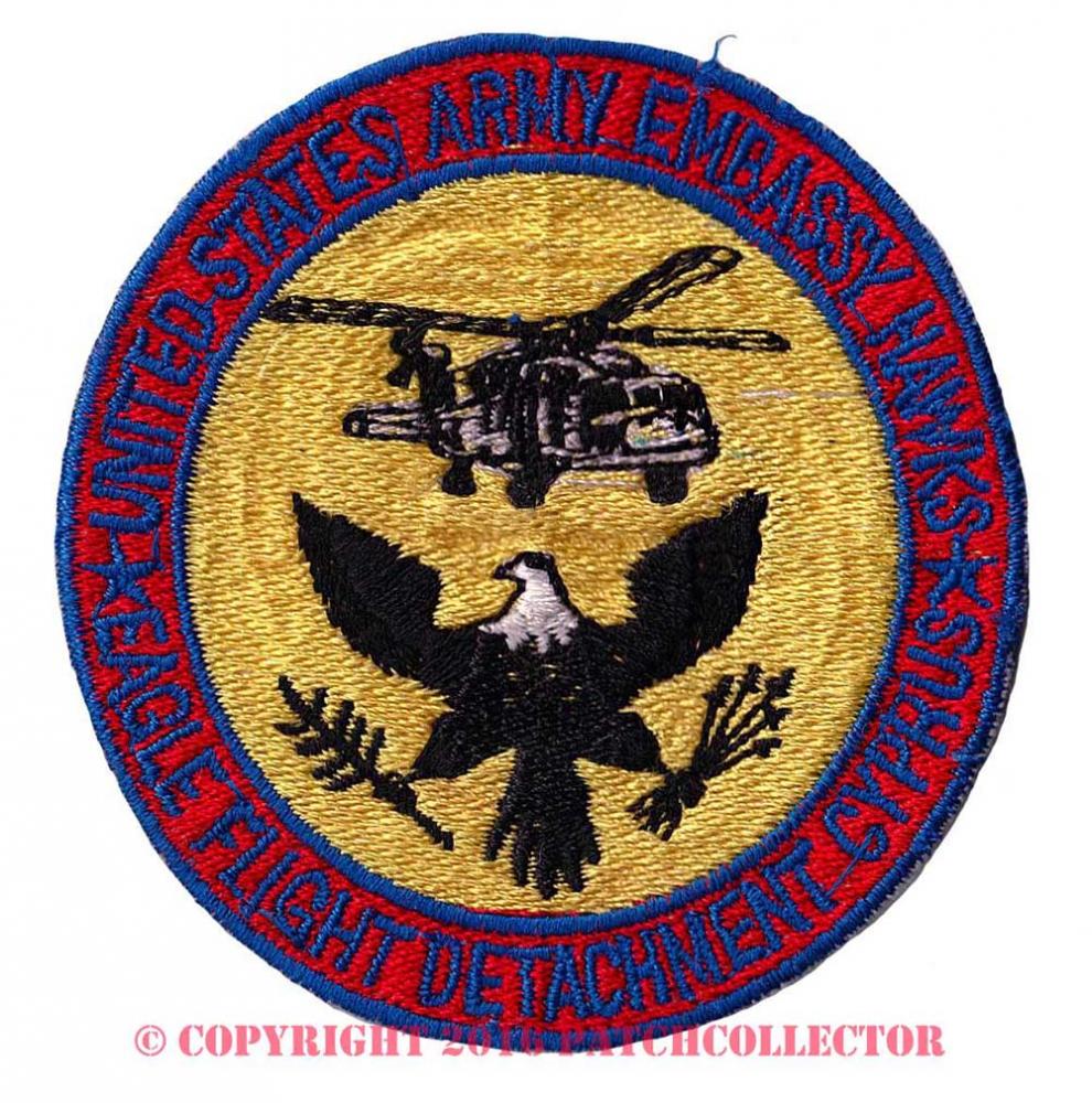 A US Army Embassy Hawks Eagle Flight Detachment Cyprus patch - ARMY AND ...