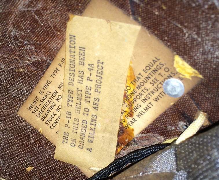 P1B Modified to P4A Helmet - FLYING HELMETS AND ACCESSORIES - U.S ...