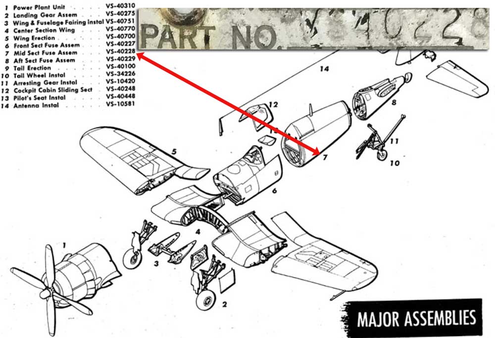 Original F4U Corsair fuselage panel, Data Plate, fuel cap - MILITARY ...