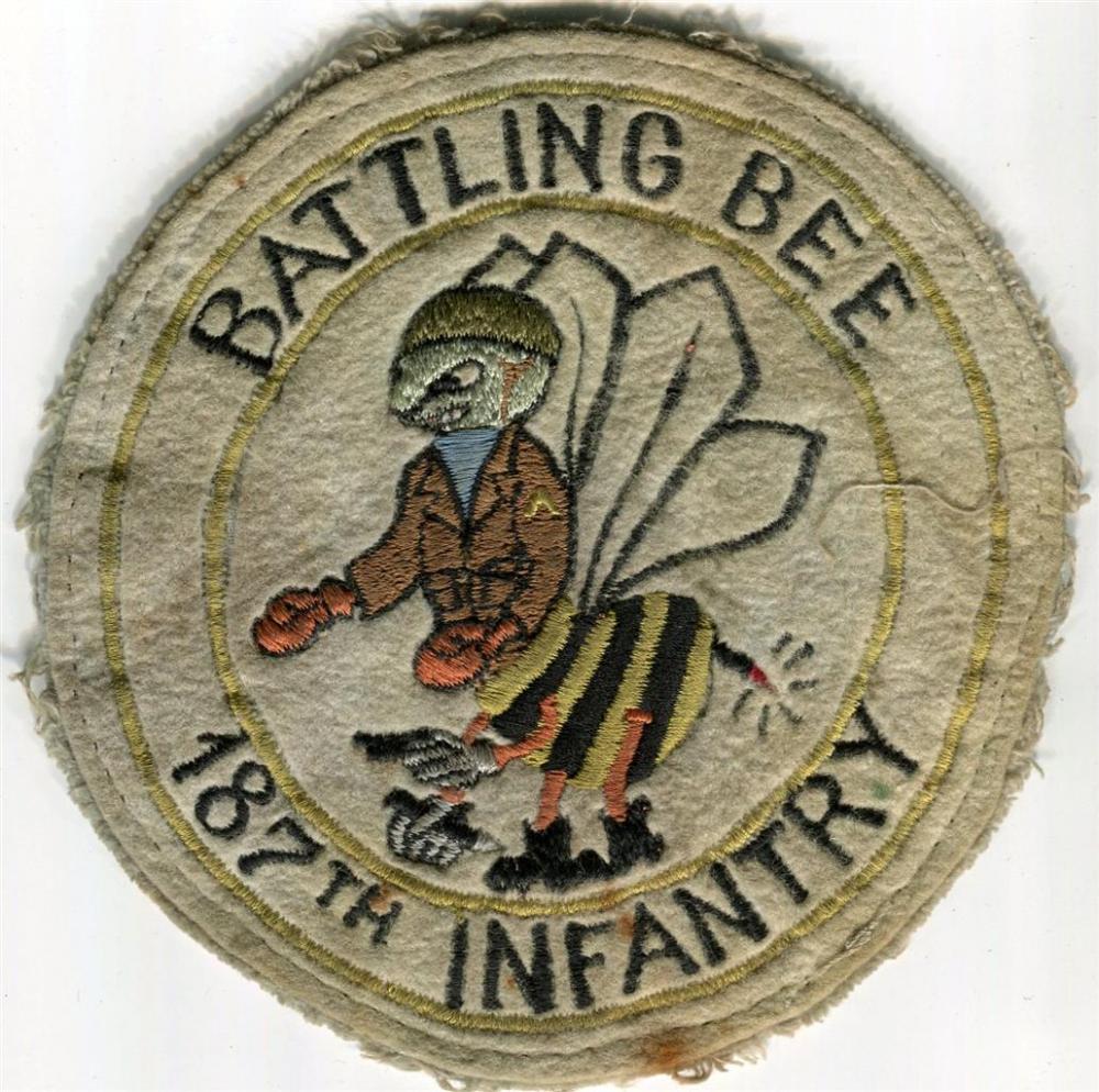 Battling Bee 187th Infantry Pocket Patch - ARMY AND USAAF - U.S ...