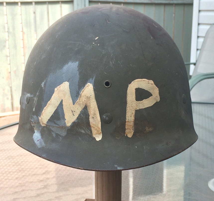 Field Painted MP Liner - M-1; M-1C & M-2 HELMETS - U.S. Militaria Forum