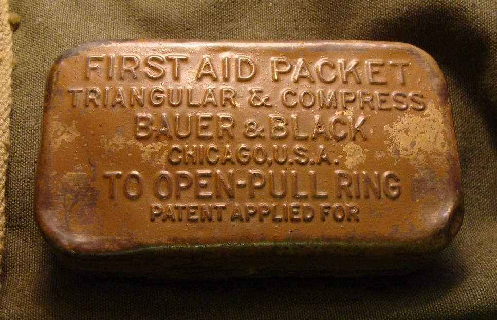 Odd M1907 First Aid Packet - "TRIANGULAR & COMPRESS" - MEDICAL CORPS ...