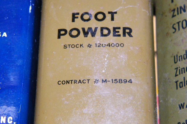ww2 wartime Foot powder bottle - FIELD & PERSONAL GEAR SECTION - U.S ...