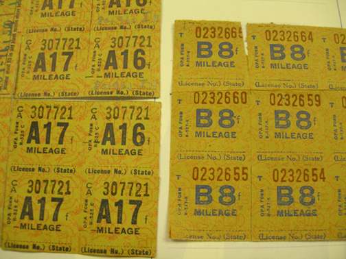 WWII Gas Ration Stamps - HOMEFRONT & THE WAR EFFORT - U.S. Militaria Forum