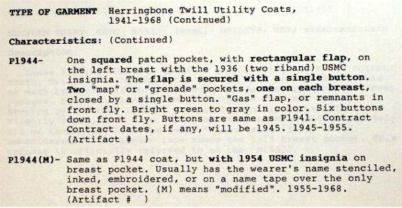 USMC Museum Uniform Catalog - UNIFORMS - U.S. Militaria Forum