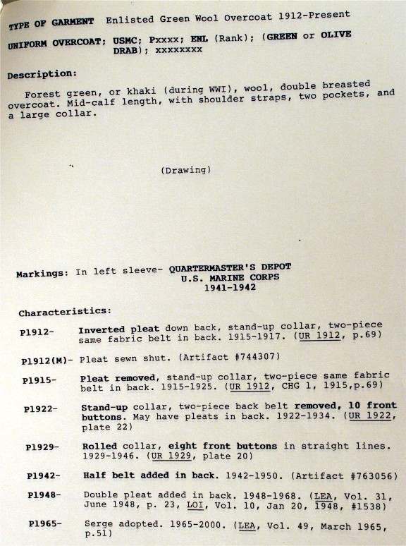 USMC Museum Uniform Catalog - Page 2 - UNIFORMS - U.S. Militaria Forum