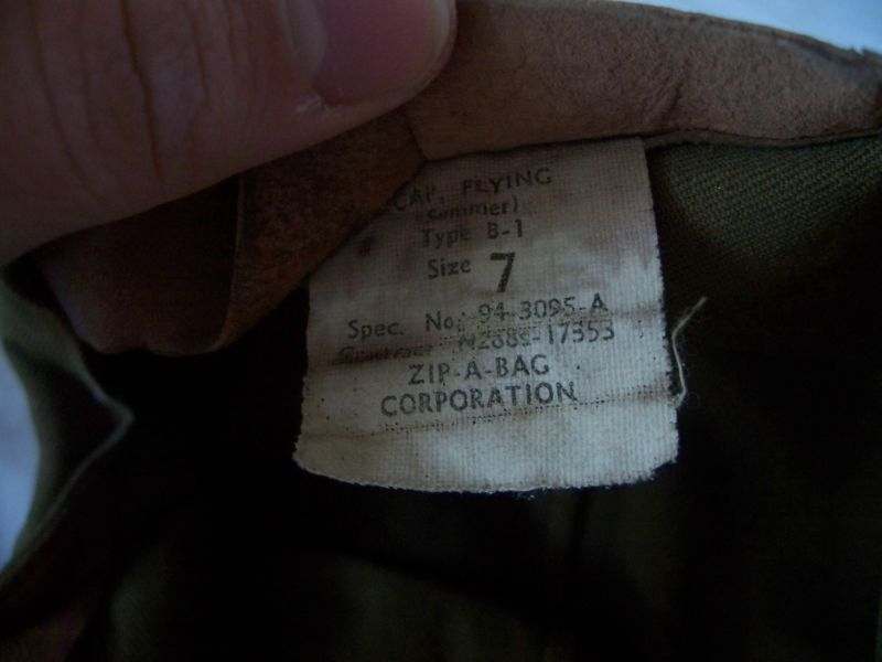 B-1 summer flying cap made for USN aviation and flying helmet ...