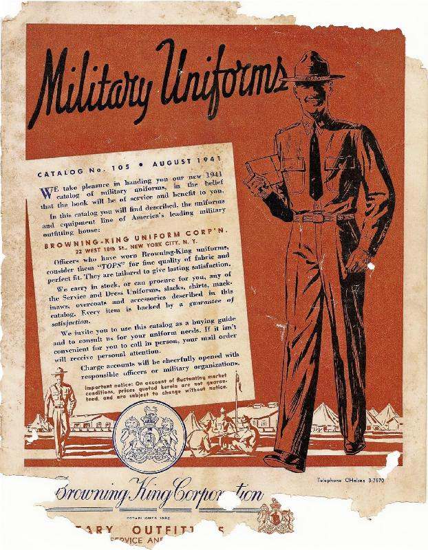1941 Browning-King Corporation uniform catalogue - UNIFORMS - U.S ...