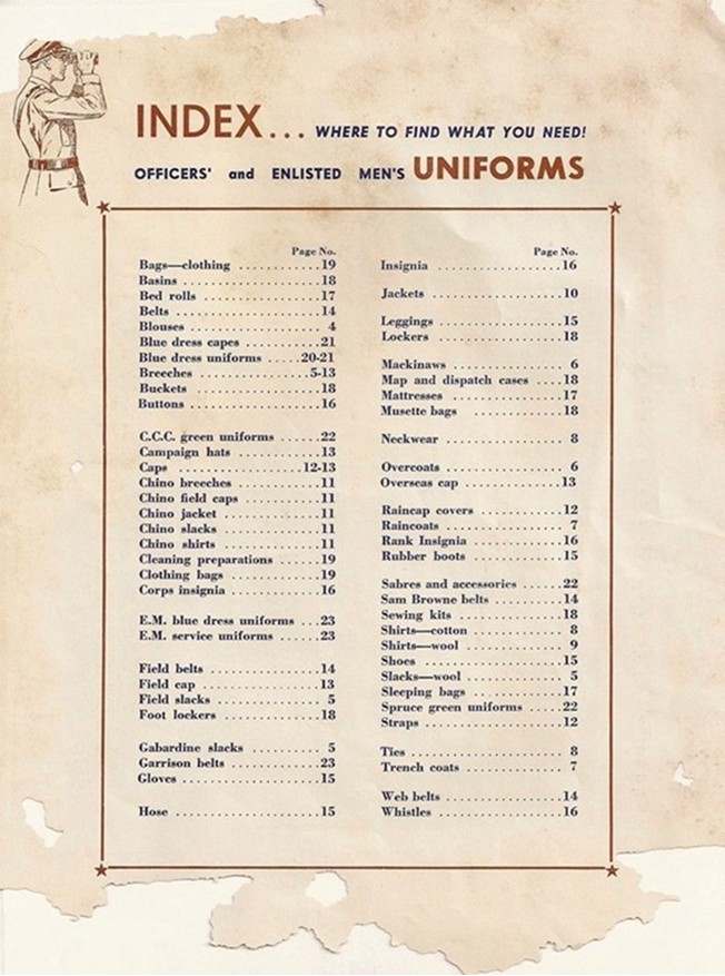1941 Browning-King Corporation uniform catalogue - UNIFORMS - U.S ...