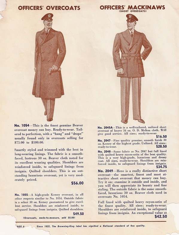 1941 Browning-King Corporation uniform catalogue - UNIFORMS - U.S ...