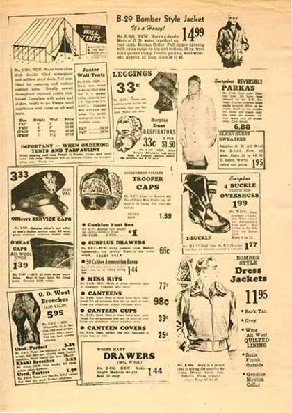 1950-1953 Cold War Era Army & Navy Surplus - EPHEMERA, PHOTOGRAPHS ...