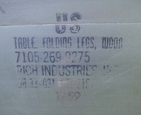 Folding field table - FIELD & PERSONAL GEAR SECTION - U.S. Militaria Forum