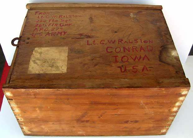 36th Fighter Group pilots wartime shipping box - SPOILS OF WAR - U.S ...