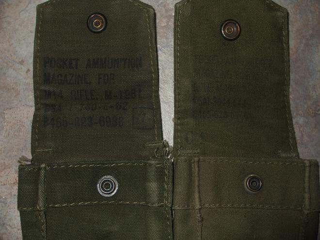 Unmarked M1961 USMC Ammo Pouches for M14 - FIELD & PERSONAL GEAR ...