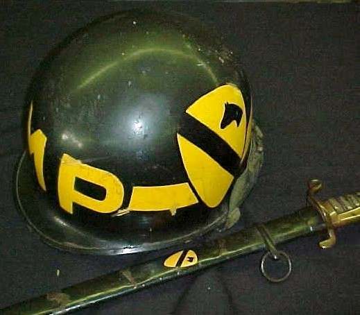 Unique 1st Cavalry Division MP Helmet & Sword - M-1; M-1C & M-2 HELMETS ...