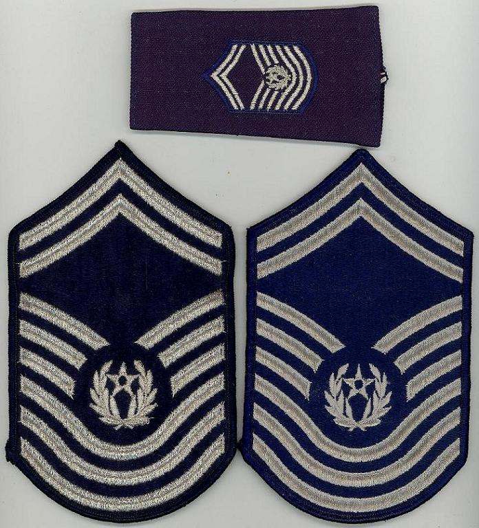 My small collection of Chief Master Sergeant of the Air Force stripes ...