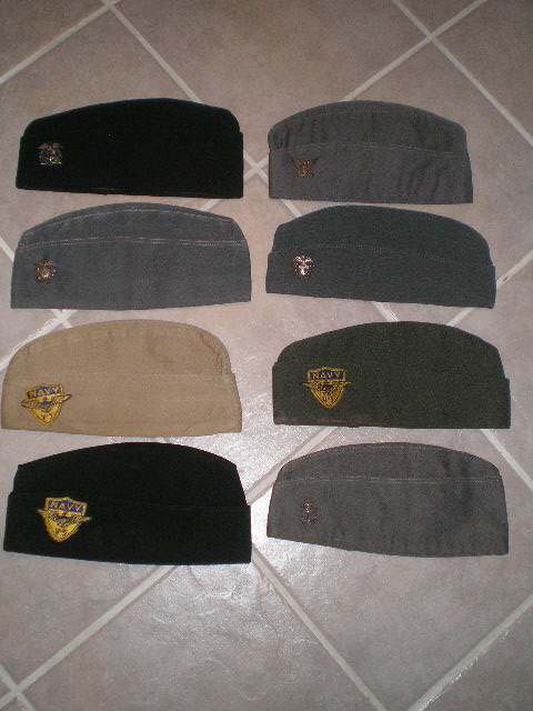 Three different WW2 USN garrison caps. - NAVAL & SEA SERVICE UNIFORMS ...