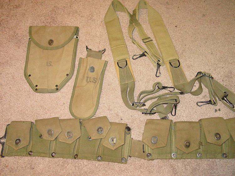 Early WW2 Garand web set.. - FIELD & PERSONAL GEAR SECTION - U.S ...