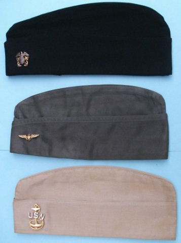 Three different WW2 USN garrison caps. - NAVAL & SEA SERVICE UNIFORMS ...