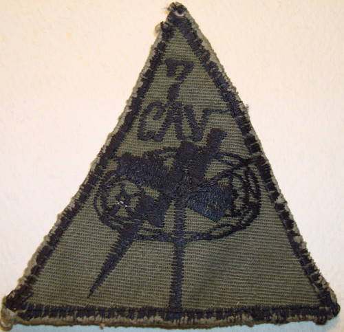 Foreign made 7th Cav Armor triangle-Korean? VN? - ARMY AND USAAF - U.S ...