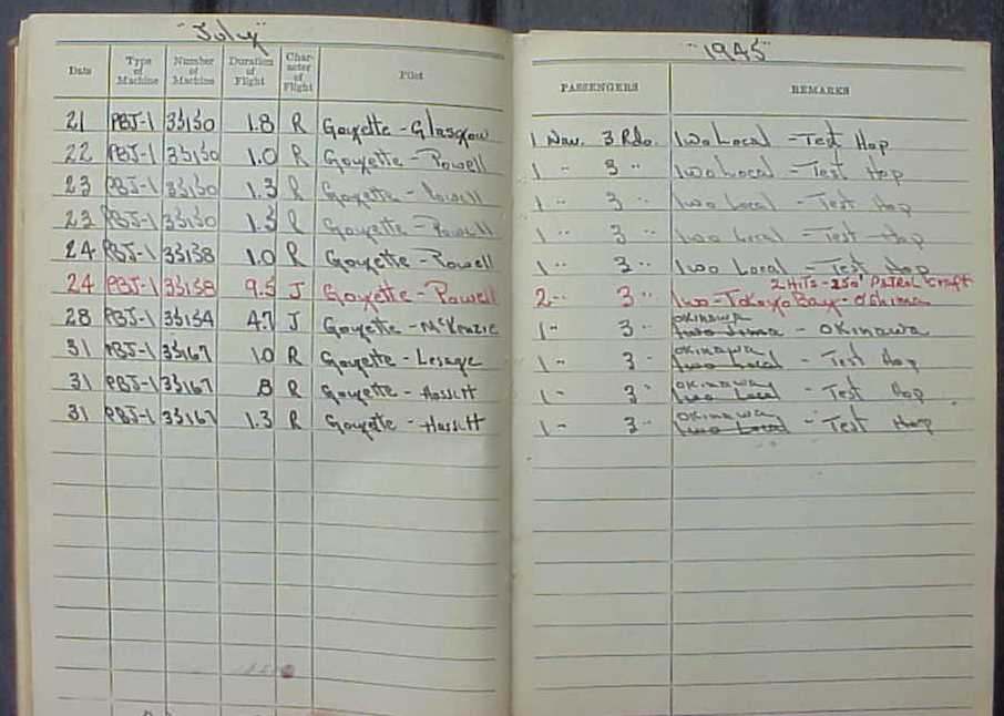 WWII USMC VMB-612 Flight Jacket / Flight Log group - GROUPINGS PAGE - U ...