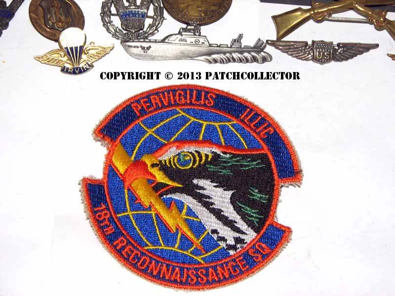 An Air Force 18th Tactical Reconnaissance Squadron patch - AIR FORCE ...