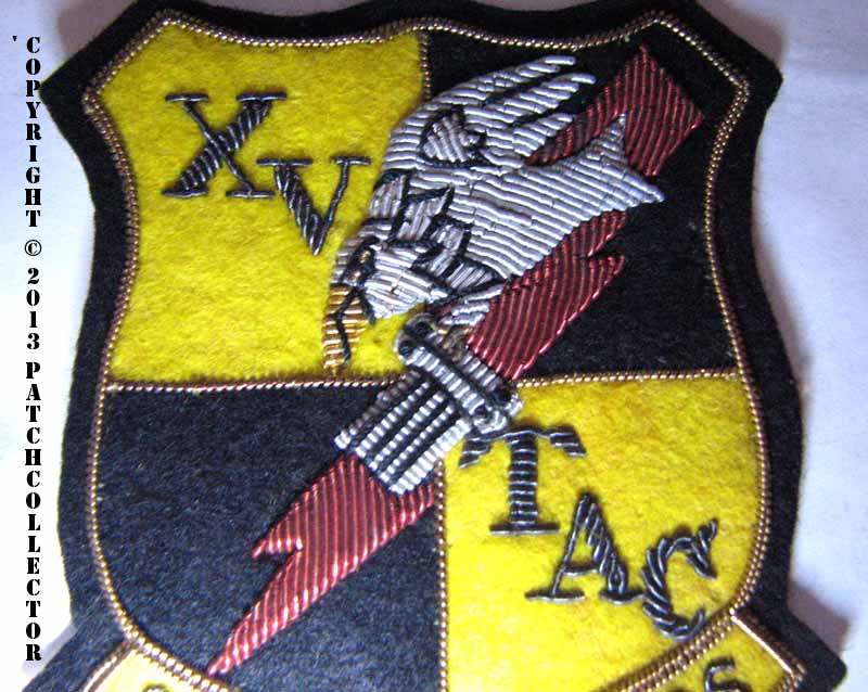A Japanese made bullion 15th Tactical Reconnaissance Squadron patch ...