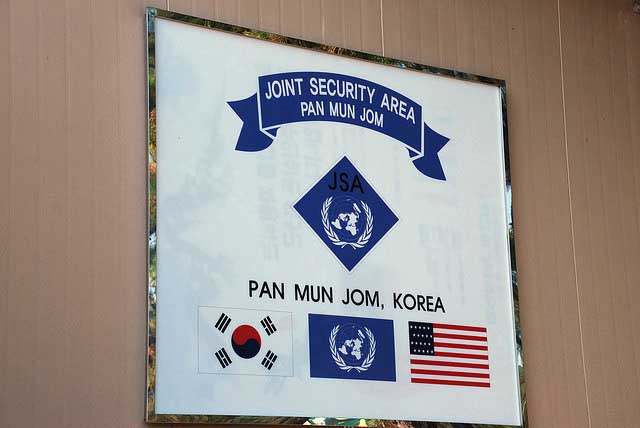 Korean made Pan Mun Jom Joint Security Area scroll - ARMY AND USAAF - U ...