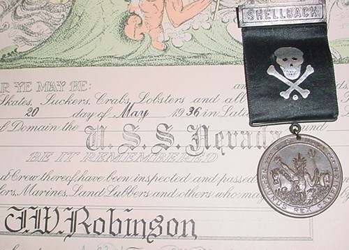Shellback medal & certificate ! - MEDALS & DECORATIONS - U.S. Militaria ...