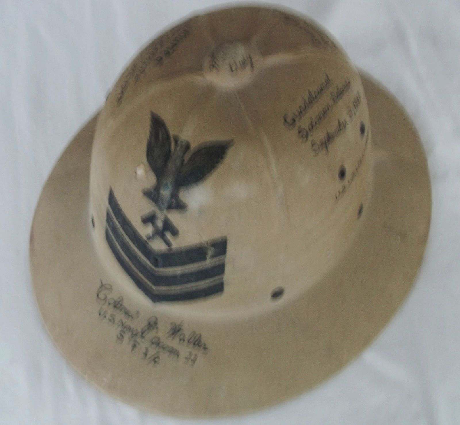 Navy Diary Pith Helmet - NAVY & COAST GUARD HELMETS - U.S. Militaria Forum
