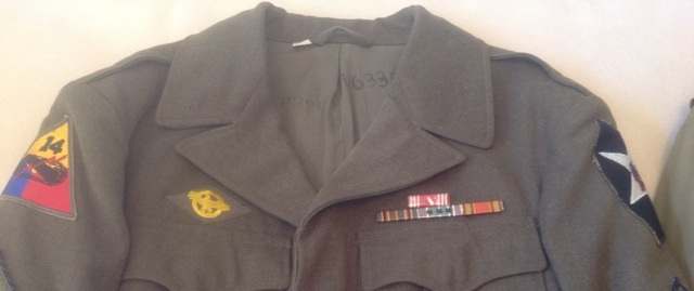 WWII Armored Infantry Uniform Group -- Including Patched First Pattern ...