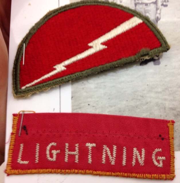 78th ID European made Lightning tab - ARMY AND USAAF - U.S. Militaria Forum