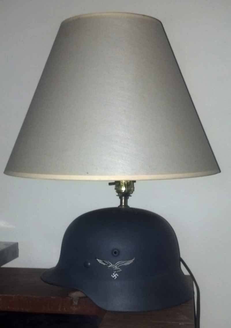 The old helmet turned into a lampshade... - MISC MILITARIA - U.S ...