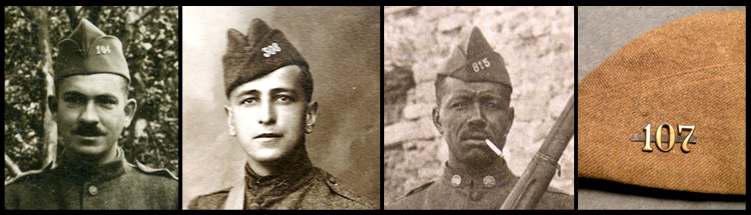 WW1 pre-DUI overseas cap numerical regimental pin - (1917-1919) WORLD ...