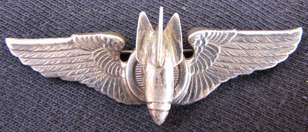 Bombardier Wings with 3 stabilizer bomb fins - WING BADGES - U.S ...